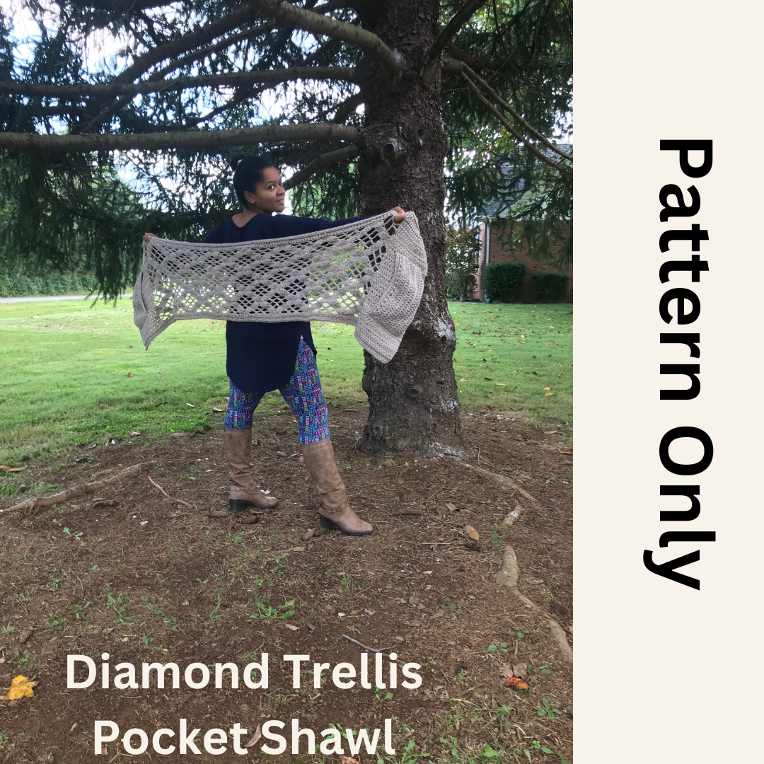 Diamond Trellis Pocket Shawl (Pattern Only) – Vanessa's Crochet Creations